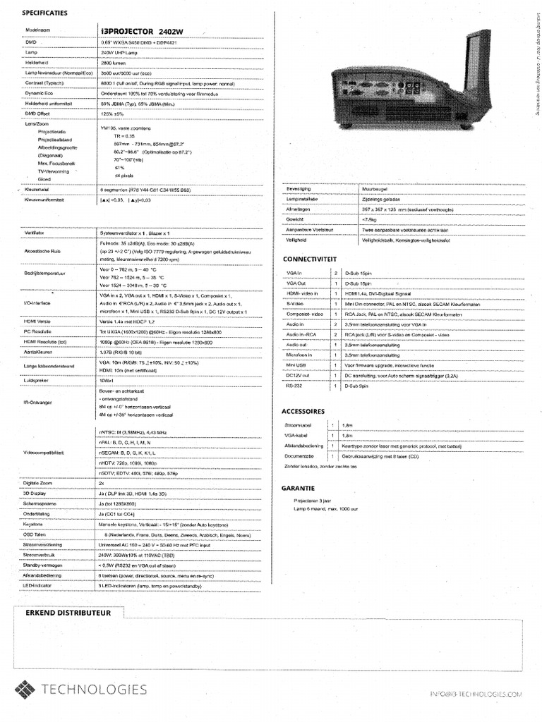 Specifications Printer | PDF