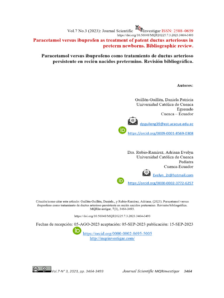 Ductus Paracetamol Vrs Ibuprofeno | PDF