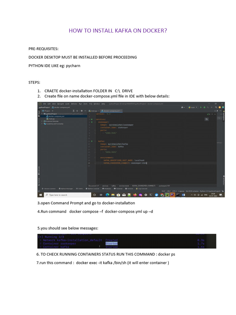 HOW TO INSTALL KAFKA ON DOCKER | PDF HOW TO INSTALL KAFKA ON DOCKER | PDF