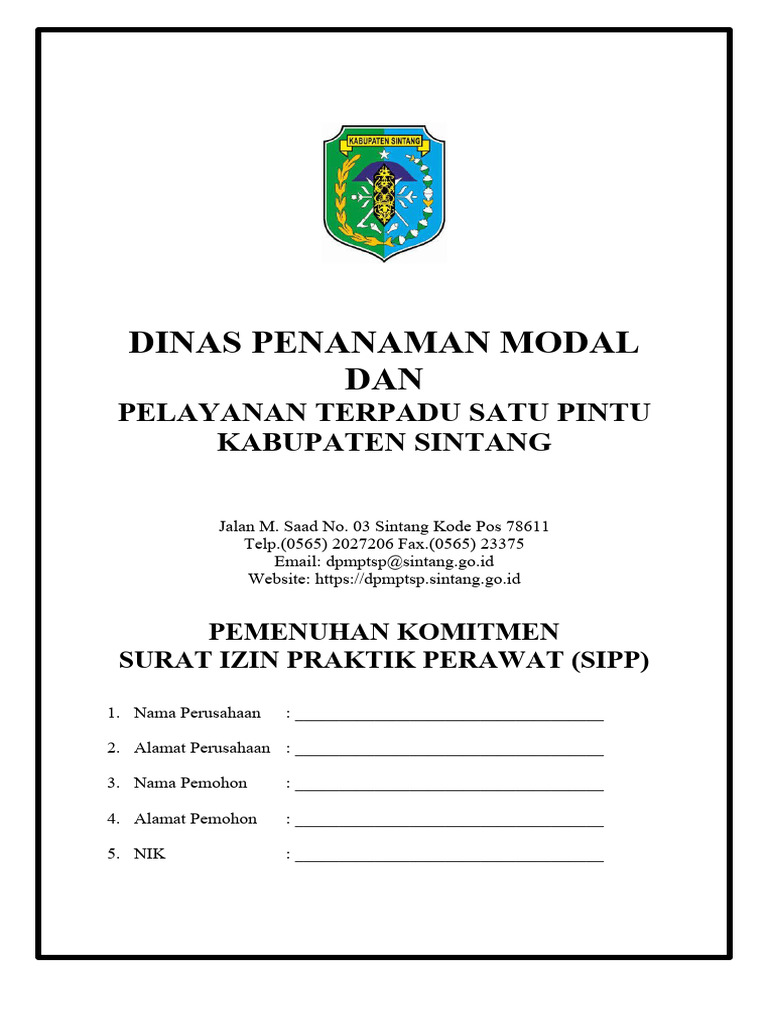 Blanko SIP Perawat | PDF