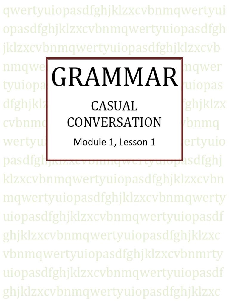 Grammar 1 | PDF | Verb | Subject (Grammar)