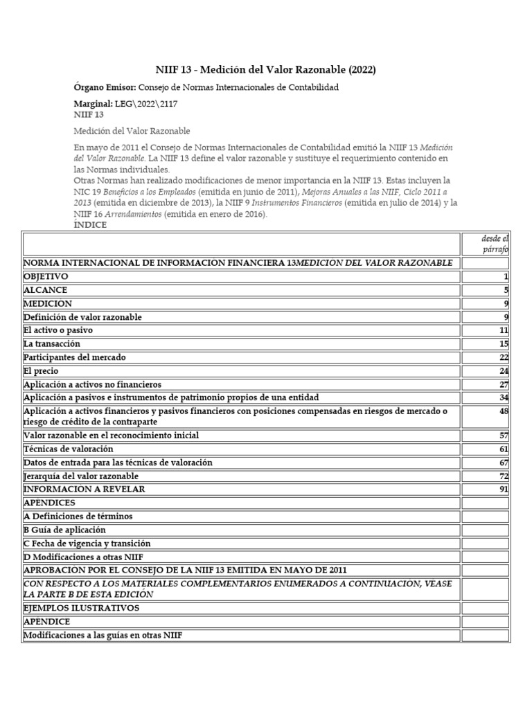 13 Medicion Del Valor Razonable | PDF | normas internacionales de ...