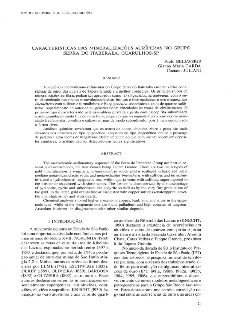 235-Texto Do Artigo-217-1-10-20181203 | PDF | Minerais | Ouro