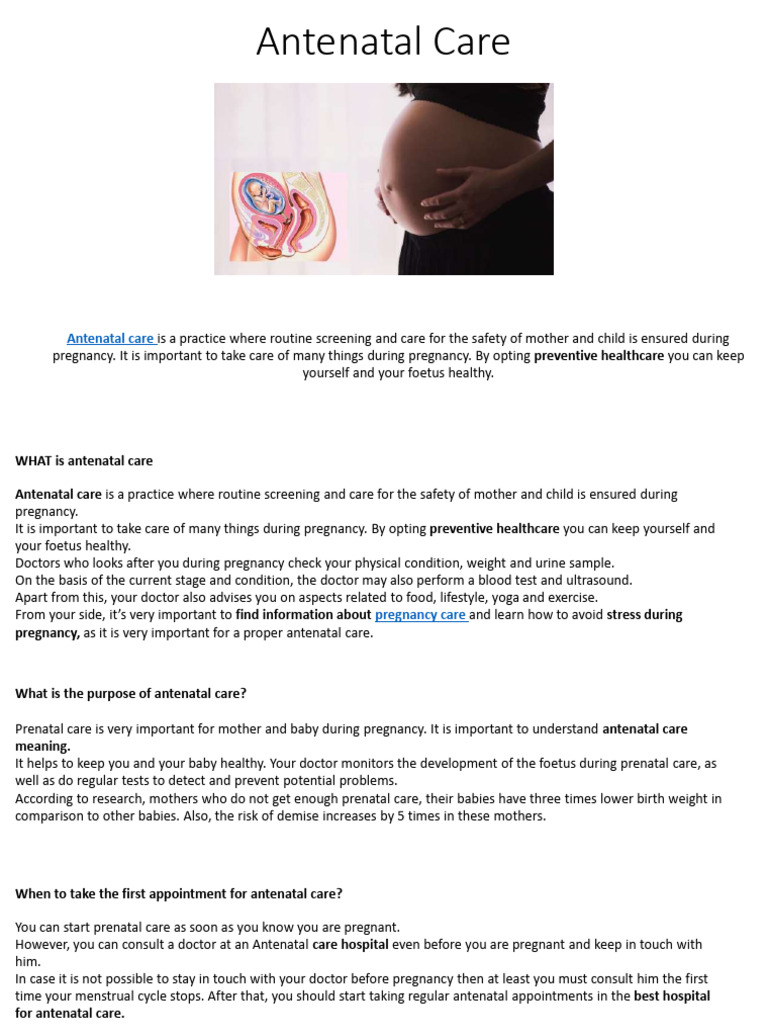 Antenatal-Care.9417598.powerpoint | PDF | Pregnancy | Women's Health