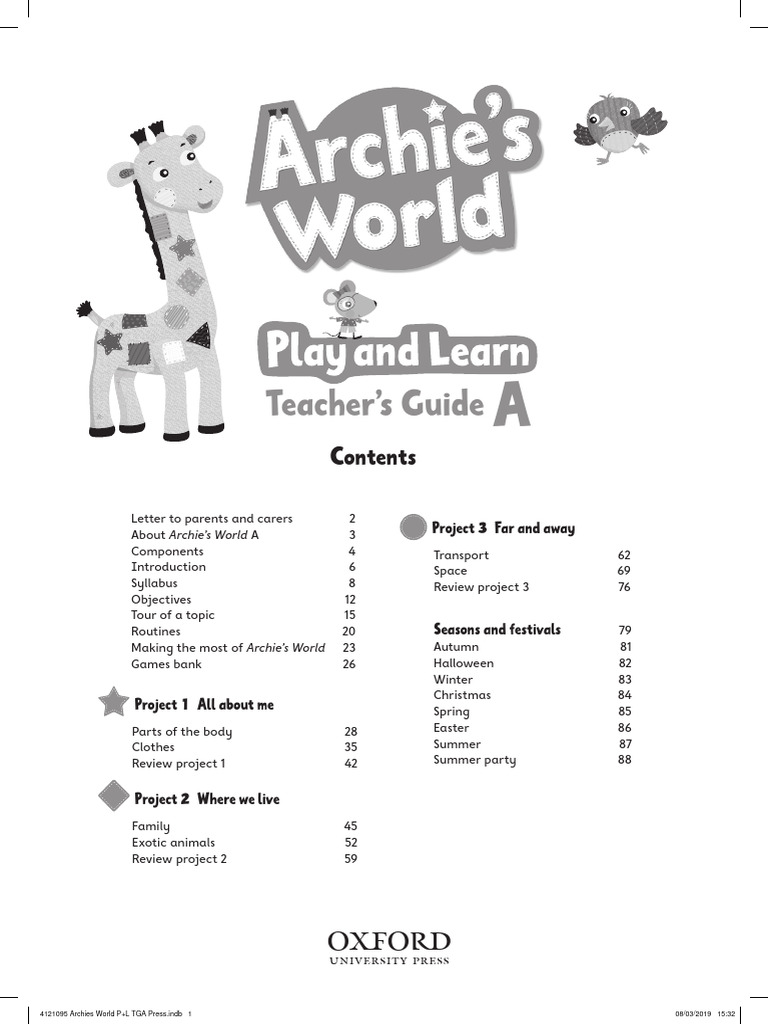 Archie’s World Teacher’s Guide | PDF | Phonics | Learning