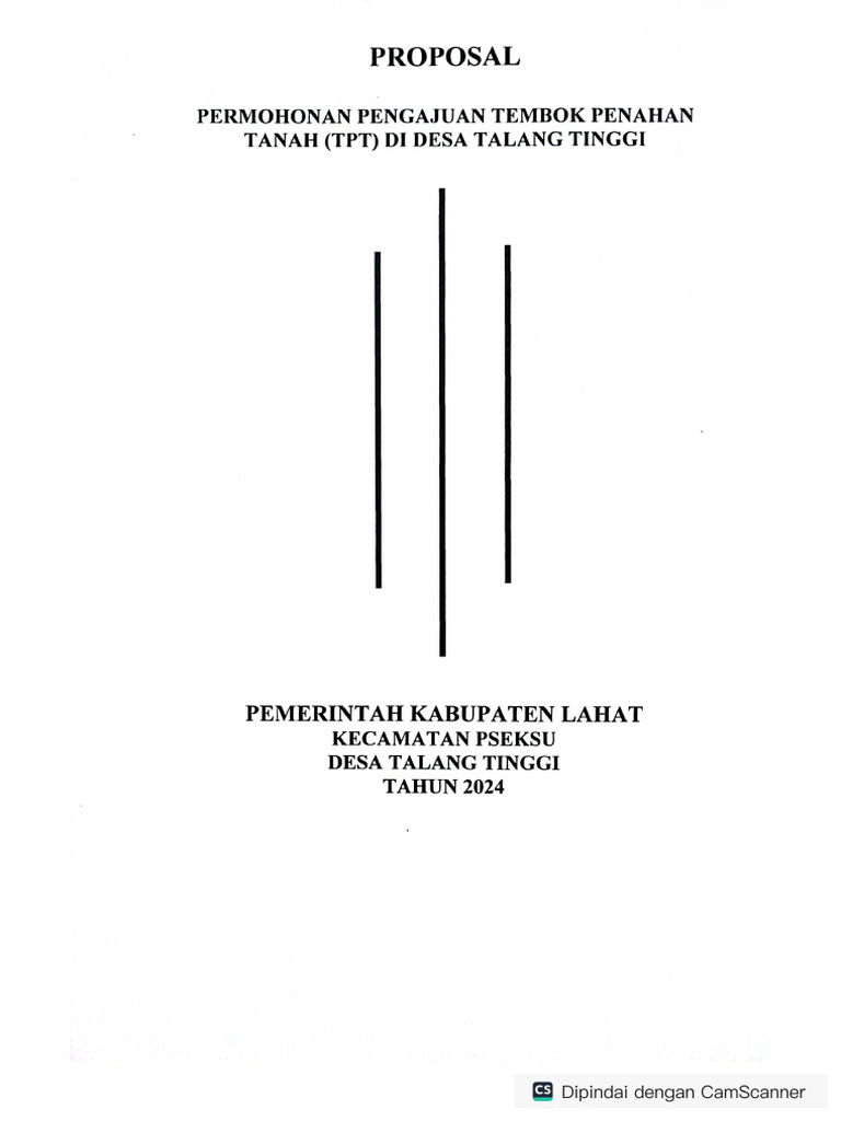 proposal Tembok Penahan 1 | PDF