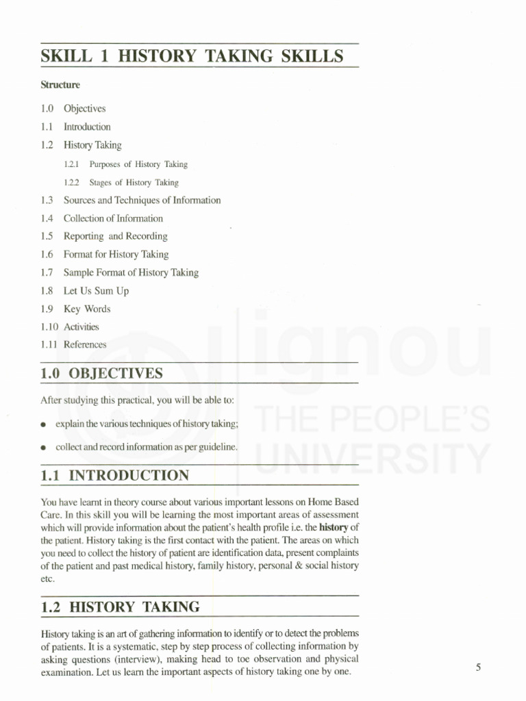 Skill 1 | PDF | Physical Examination | Patient