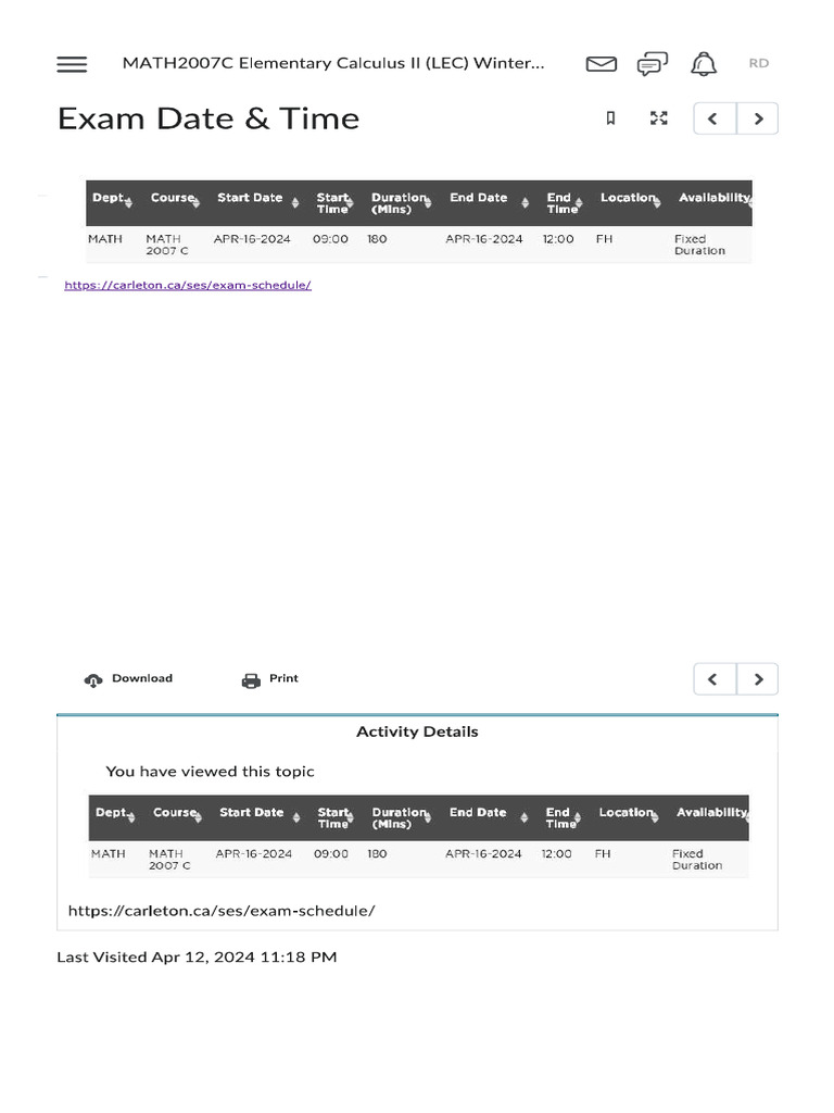 Exam Date & Time | PDF