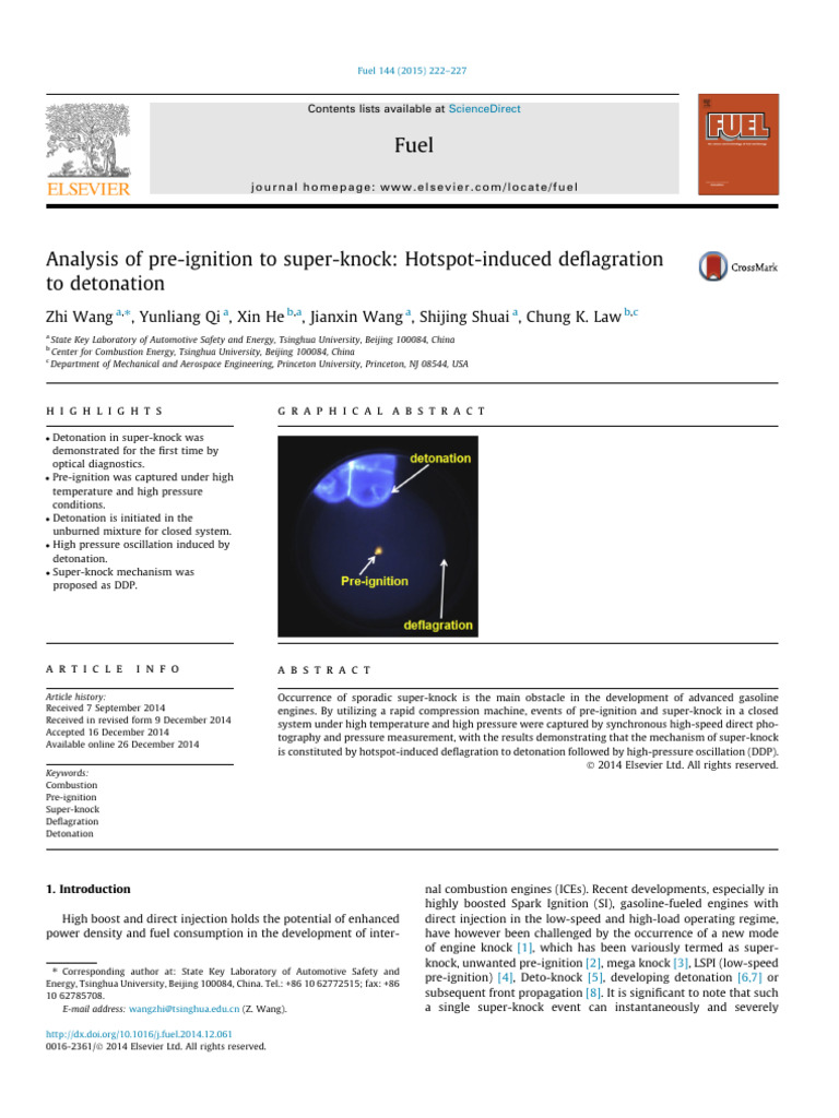 Super-Knock Mechanism in Gasoline Engines | PDF | Engineering | Engine ...