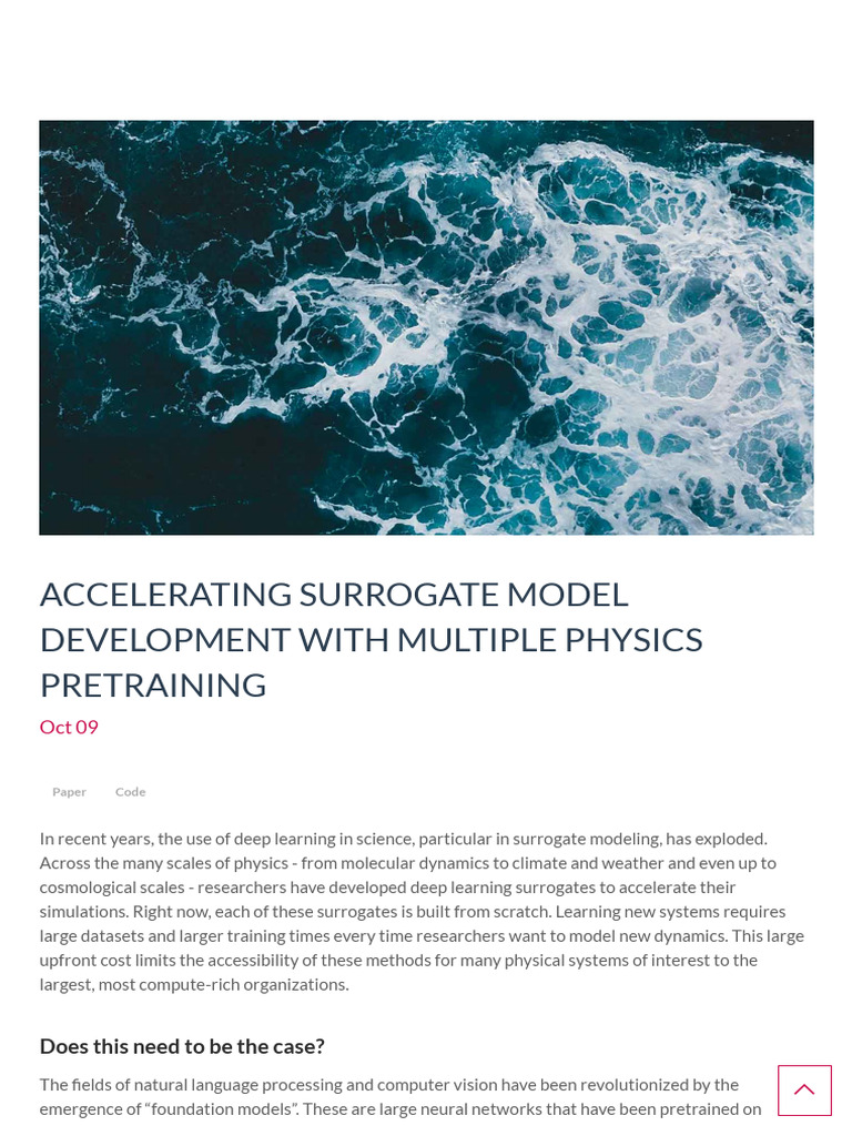 Accelerating Surrogate Model Development With Multiple Physics ...