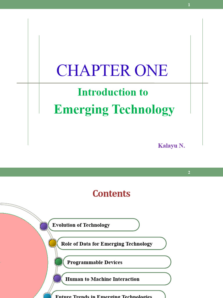 #1 Introduction To Emerging Tech | Download Free PDF | Human–Computer Interaction | User Interface