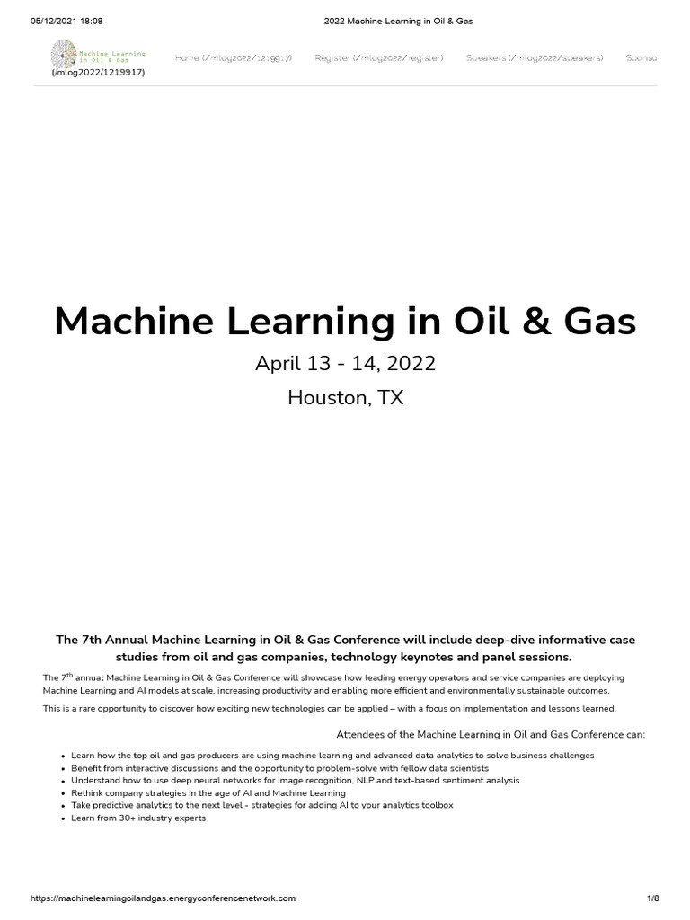 2022 Machine Learning in Oil & Gas -HOUSTON Avril2022 | PDF | Machine ...