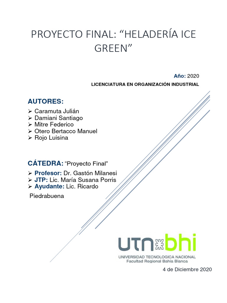 Proyecto Final - Heladeria Ice Green | PDF