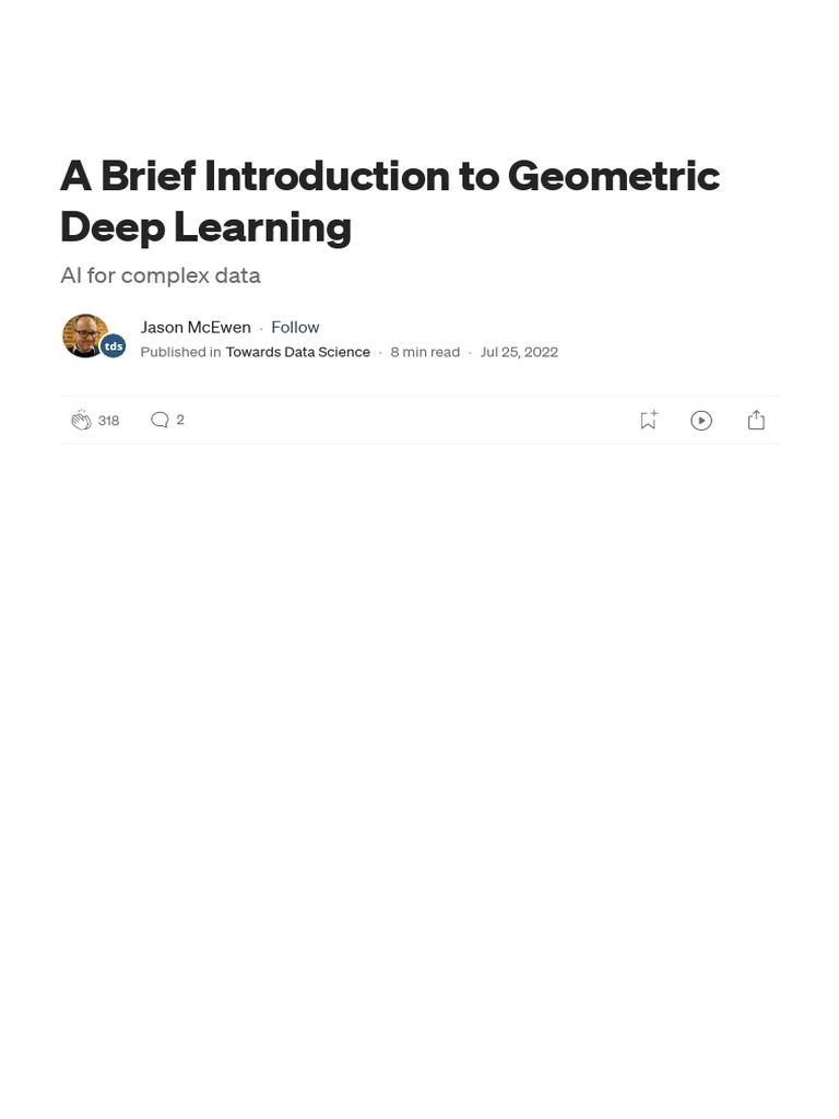 A Brief Introduction To Geometric Deep Learning By Jason Mcewen