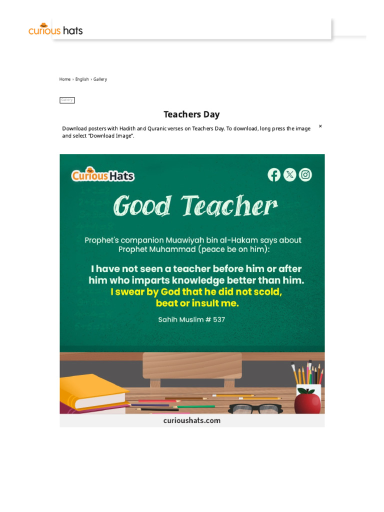 Teachers Day _ Curious Hats | PDF