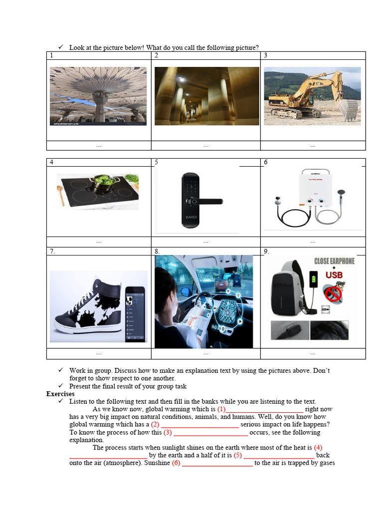 Explanation Exercises | PDF | Atmosphere Of Earth | Climate Change