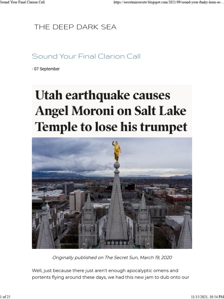 Sound Your Final Clarion Call | PDF