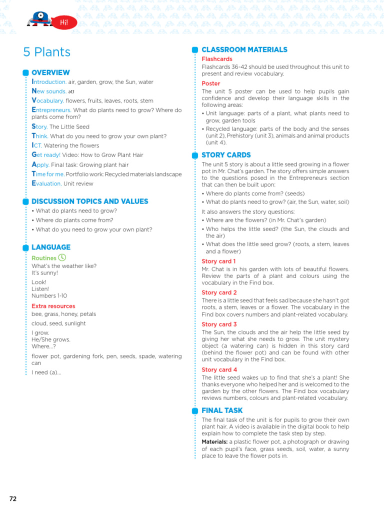 Growing Plants: A Classroom Guide | PDF | Flowers | Sound