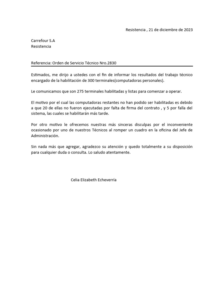 Modelo de Carta | PDF