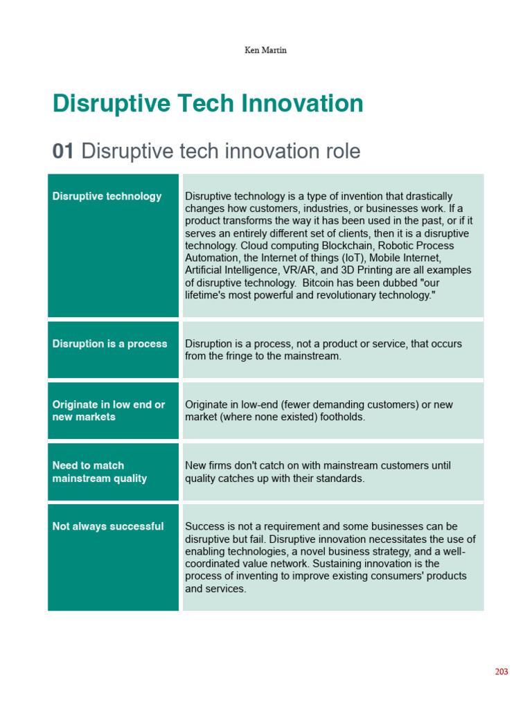 DISRUPTIVE TECH | PDF | Disruptive Innovation | Internet Of Things