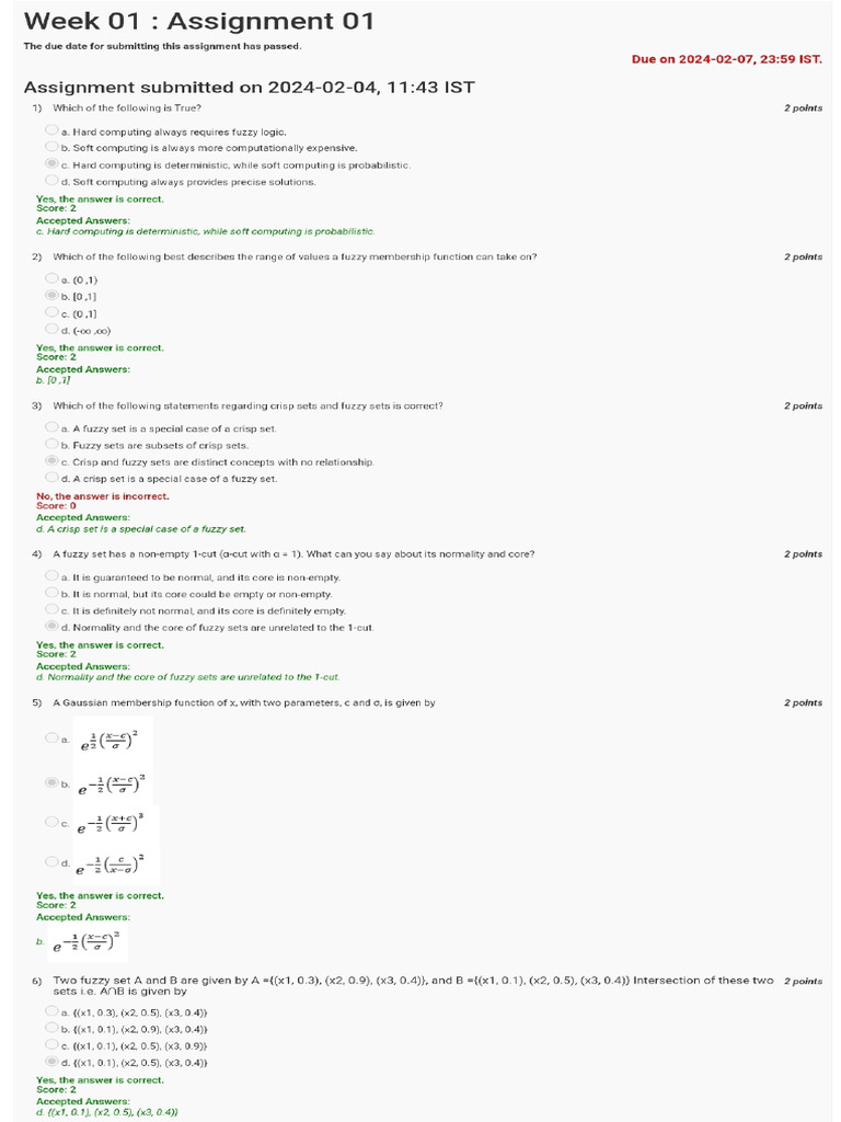 Soft Computing Assignment | PDF | Artificial Neural Network | Fuzzy Logic