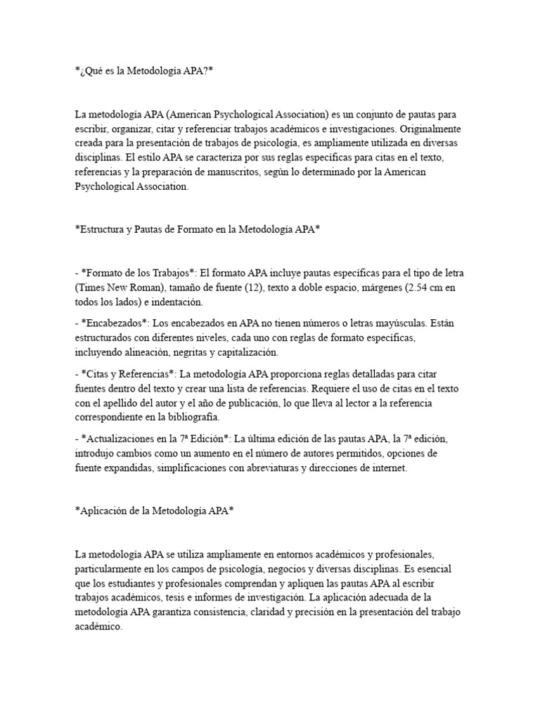 metodología APA | PDF