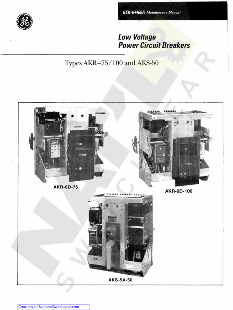 Types AKR-75/100 and AKS-50: Voltage Power Circuit Breakers | PDF | Alternating Current | Switch