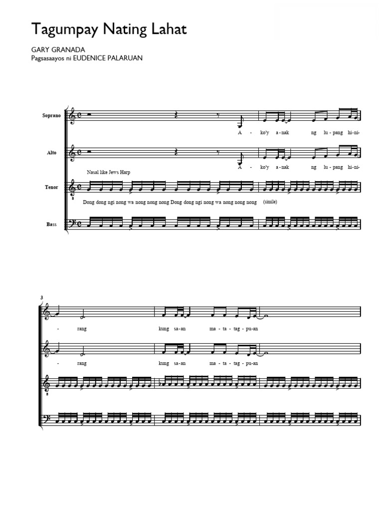 TAGUMPAY NATING LAHAT Palaruan | PDF