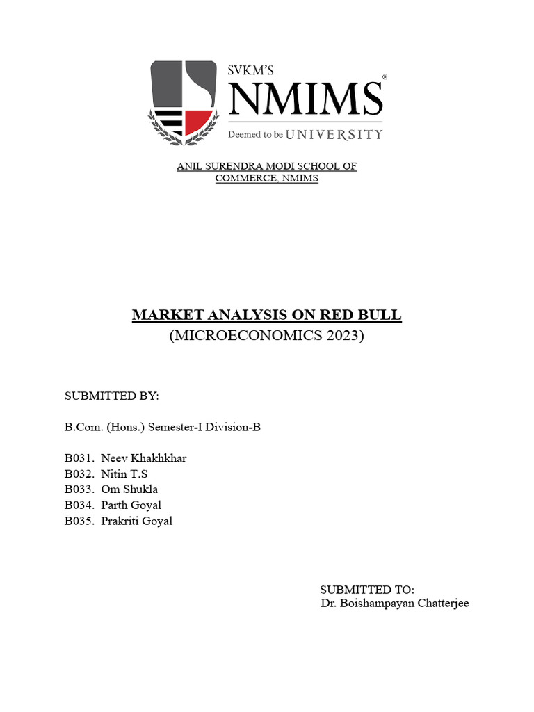Bcom Div (B) J Group 7 Project Report | PDF | Demand | Demand Curve