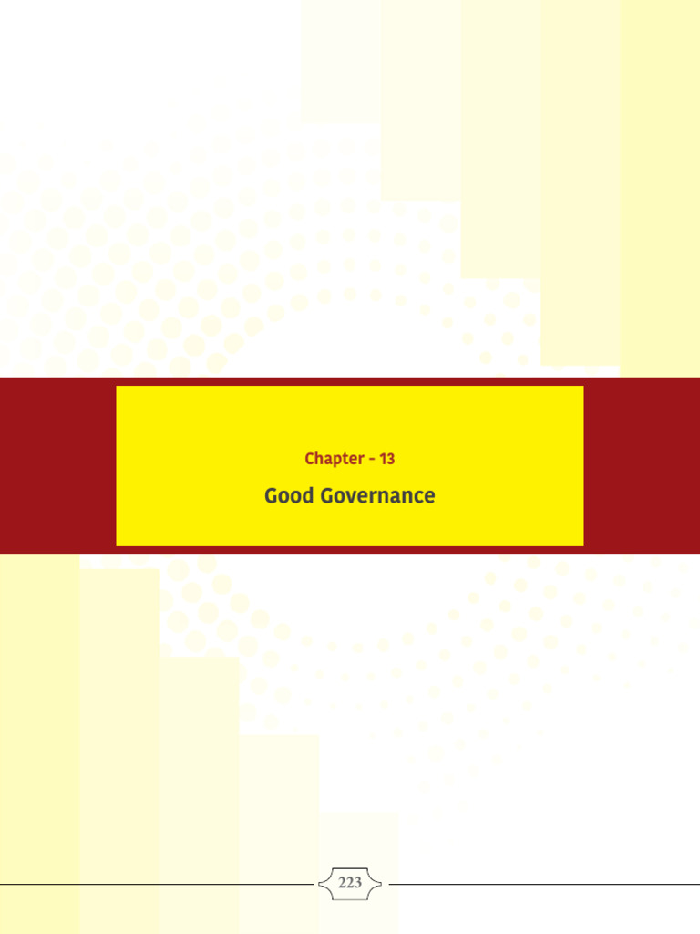 Chapter 13 - Good Governance | PDF | Governance