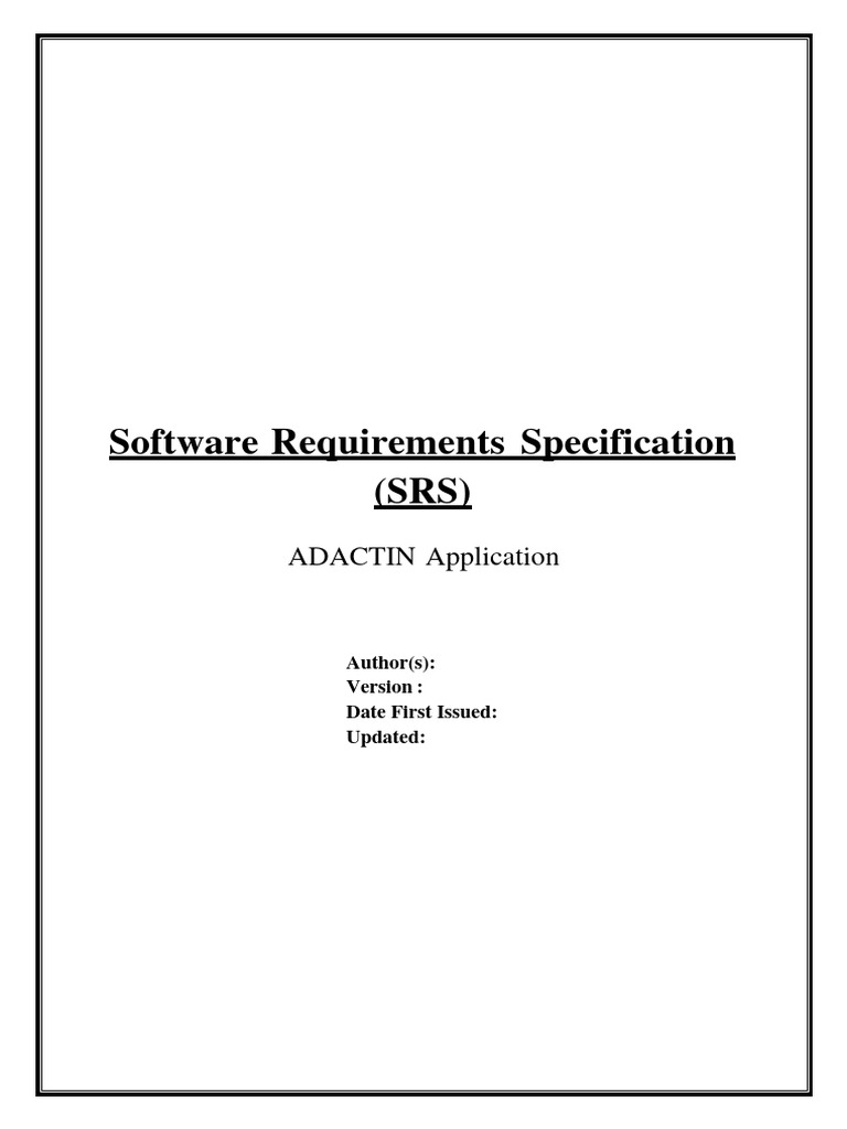 01.adactin Project (1) - SRS DOCUMENT | Download Free PDF | Databases | Login