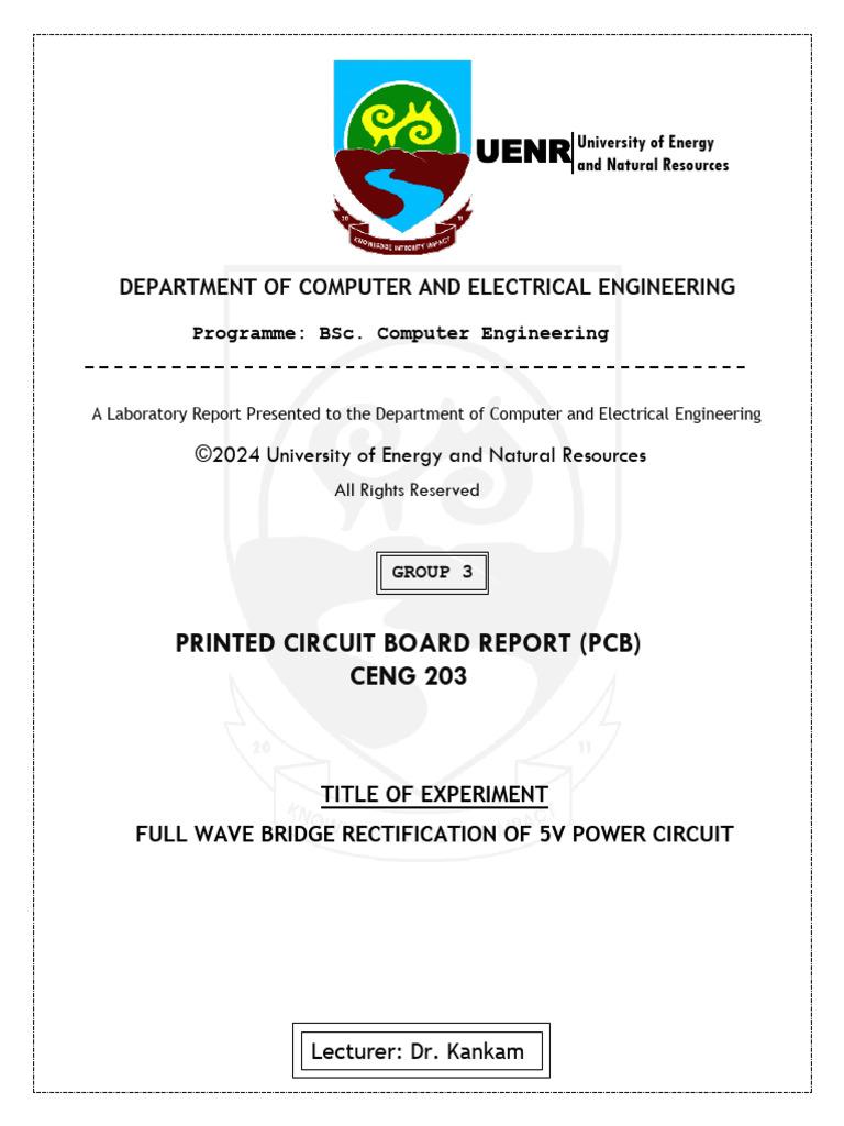 Lab Report (PCB) | PDF | Printed Circuit Board | Rectifier