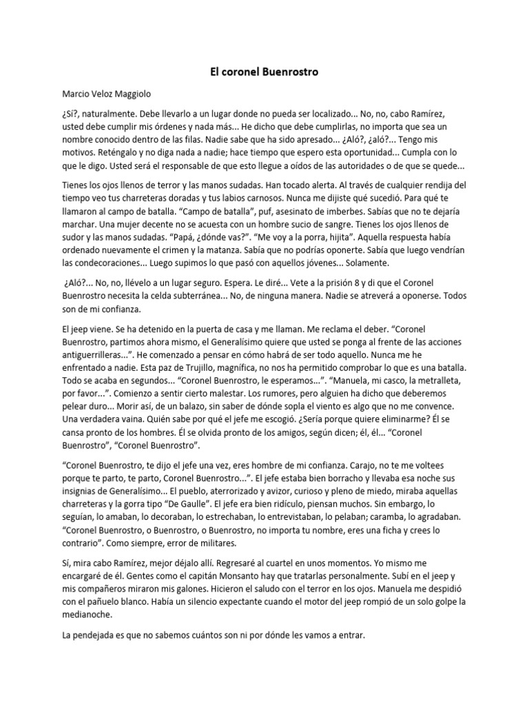 El coronel Buenrostro | PDF