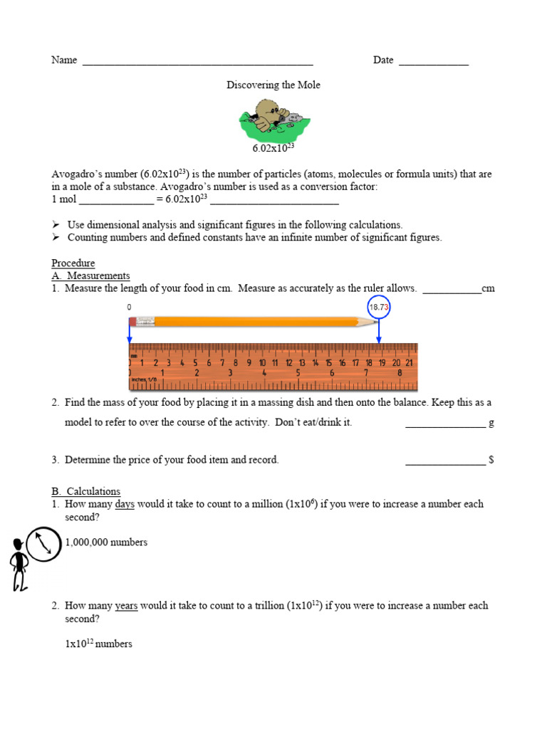 (A1a) Discover The Mole | PDF | Mole (Unit) | Physics