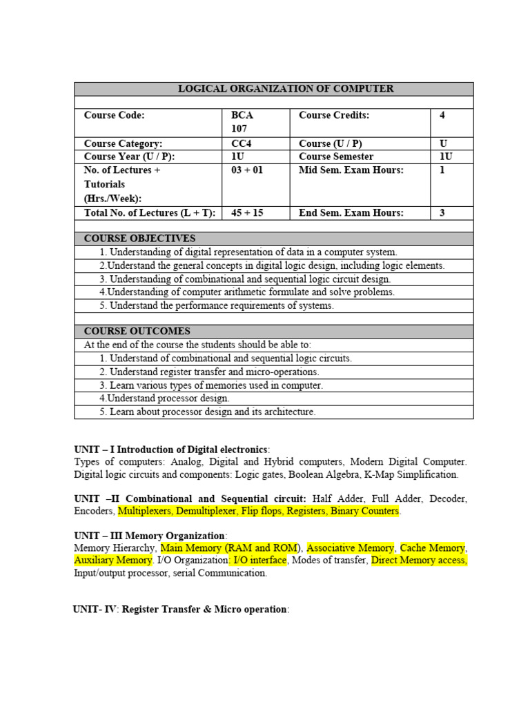 Logical Organization of Computer | PDF | Central Processing Unit | Logic Gate