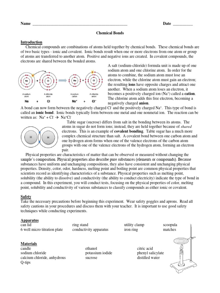 (C1) Chemical Bond Lab | PDF | Ion | Chemical Bond