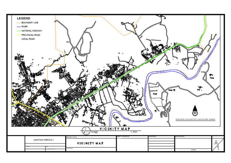 Magdum Tagum City Road Map Overview | PDF