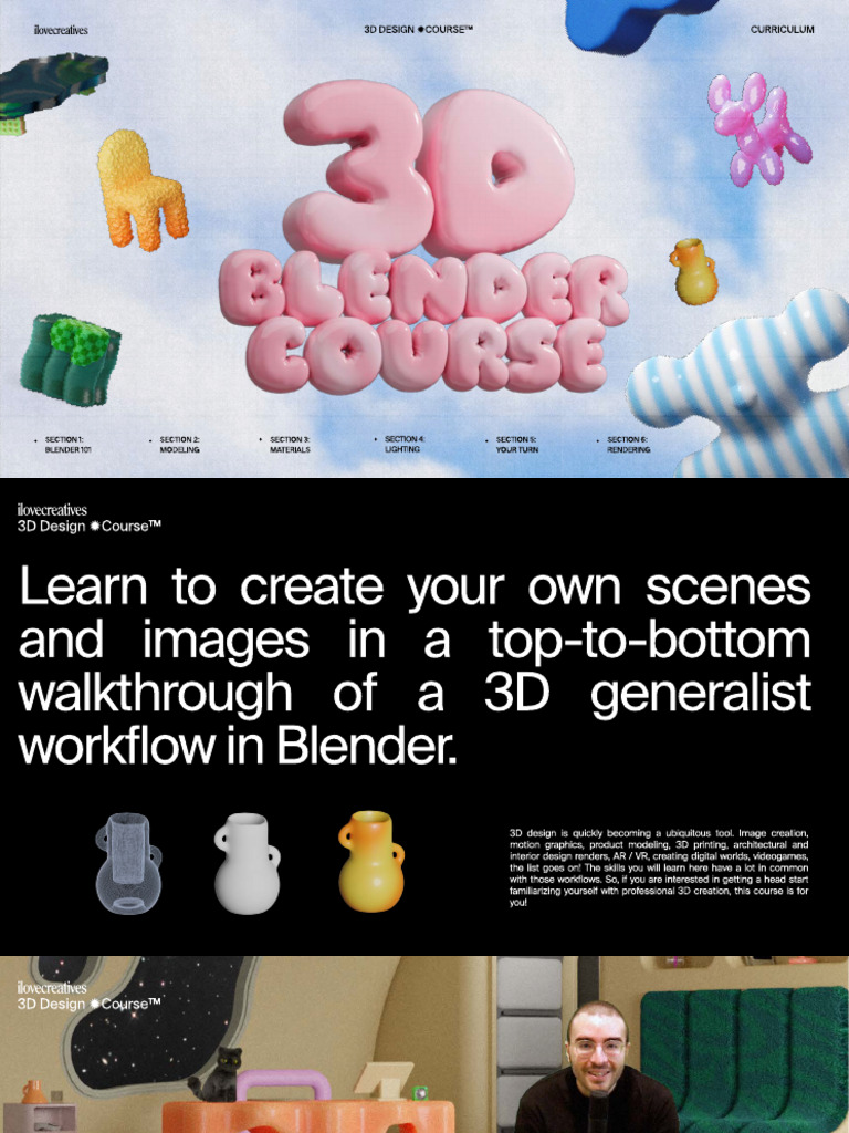 Curriculum 3d Blender Course | PDF | 3 D Computer Graphics | Blender ...