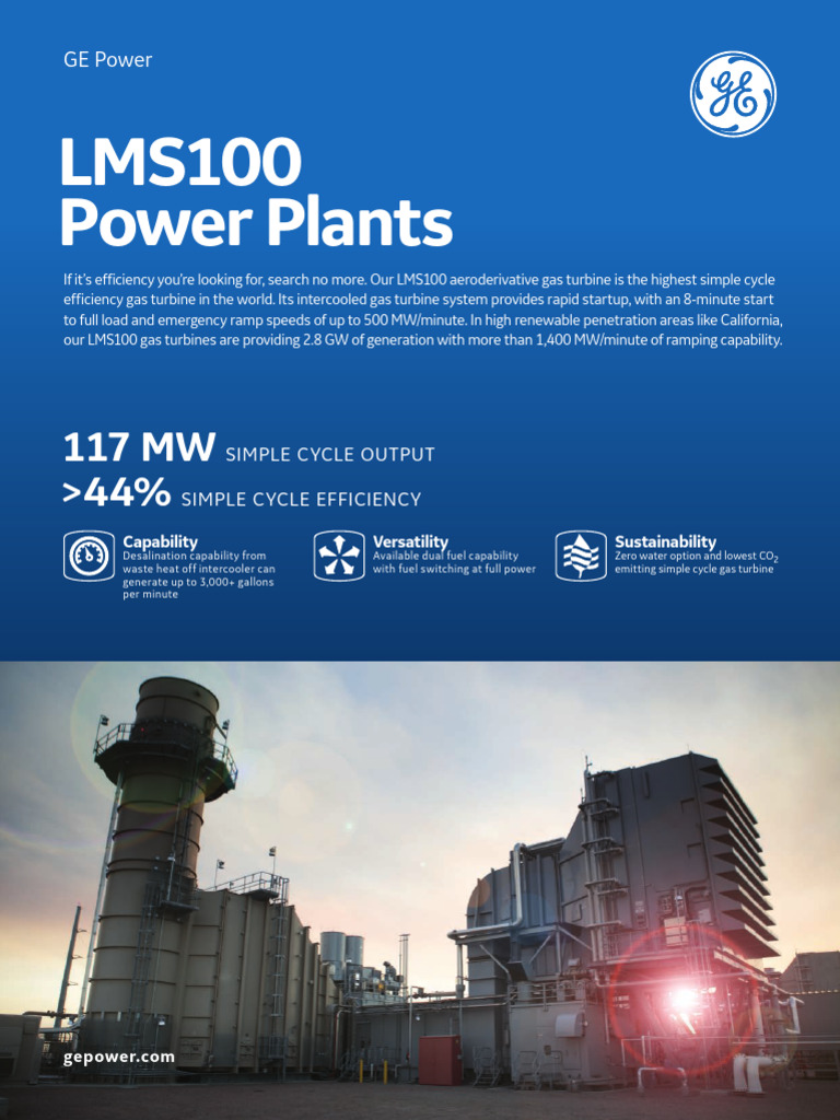 LMS100-power-plants | PDF | Gas Turbine | Power Station