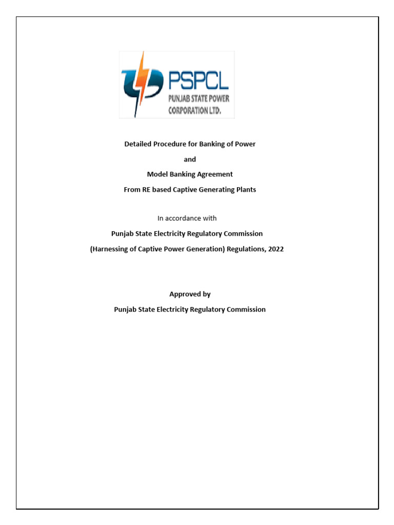 Power Banking Procedure in Punjab | PDF | Electrical Grid | Electric ...