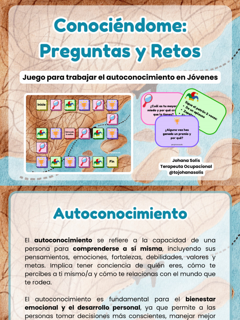 Conociéndome Preguntas Y Retos Pdf