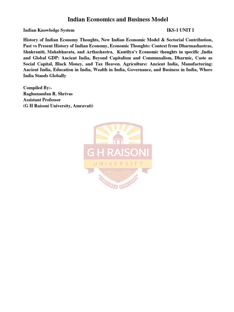 Bba Iks Notes Sem I Unit I W 23 | PDF | Interest | Economic Growth