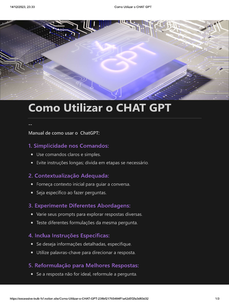 Como Utilizar o Chat GPT | PDF