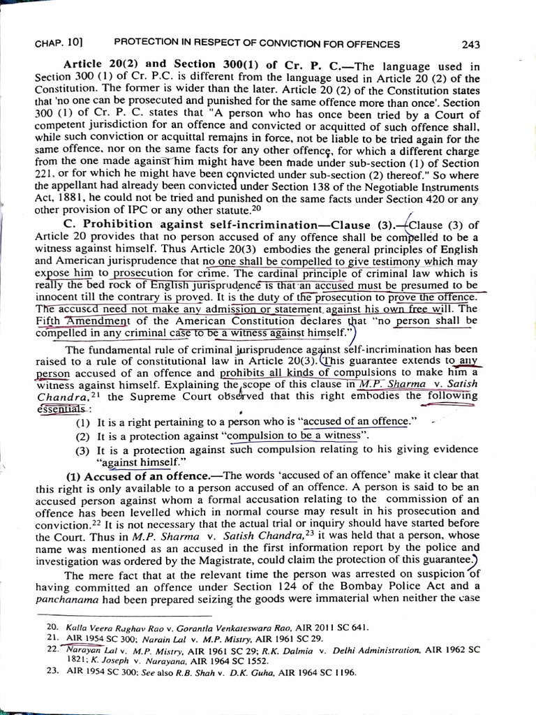 Protection Against Self-Incrimination | PDF | Witness | Self Incrimination