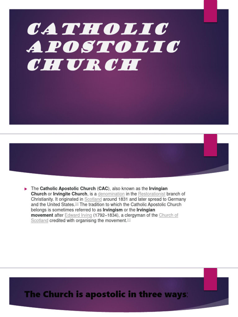 Catholic Apostolic Church | PDF | Catholic Church | Jesus