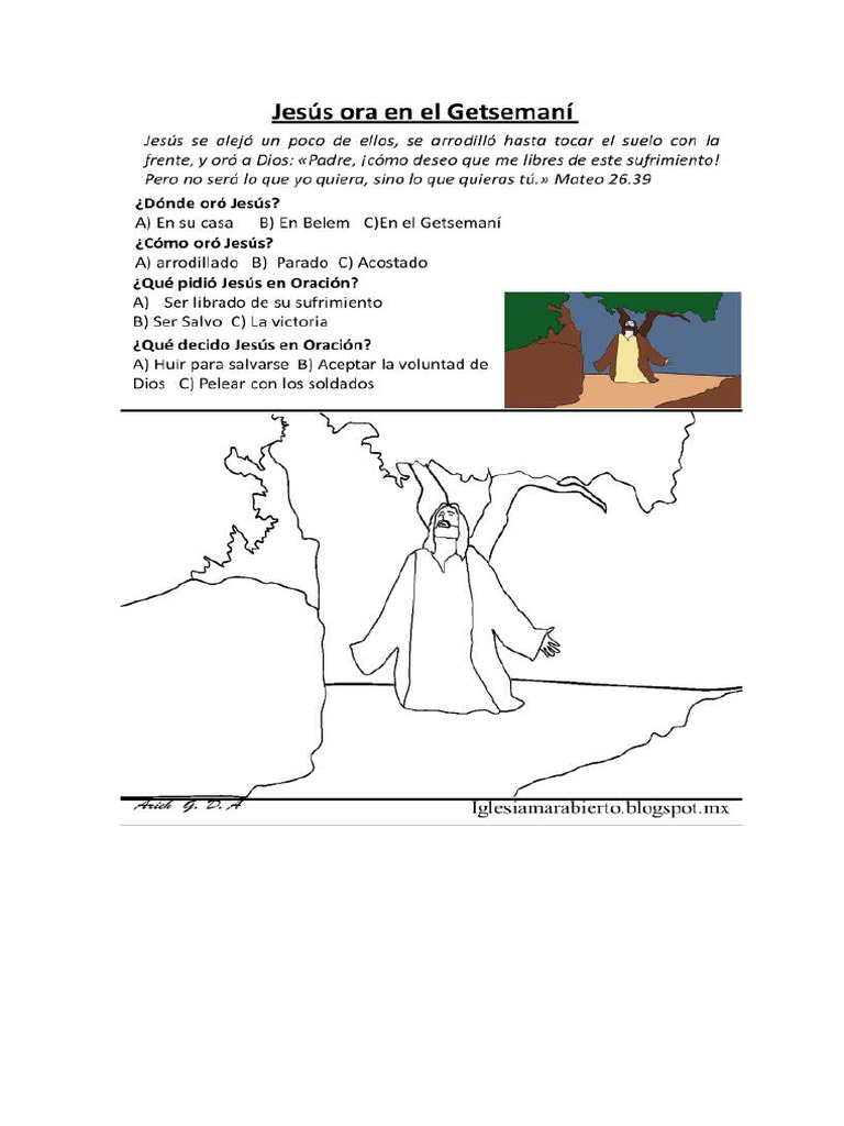Predicacion Jesus Ora en El Getsemani | PDF