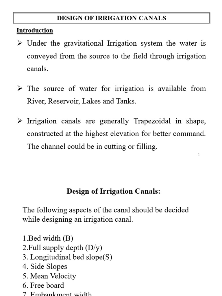Canal Design | PDF | Silt | Canal
