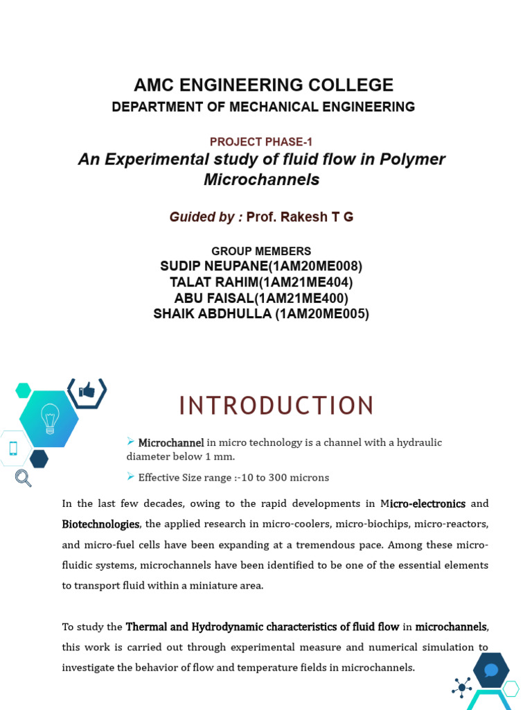 Experimental Study of Polymer Microchannels | PDF | Microfluidics ...