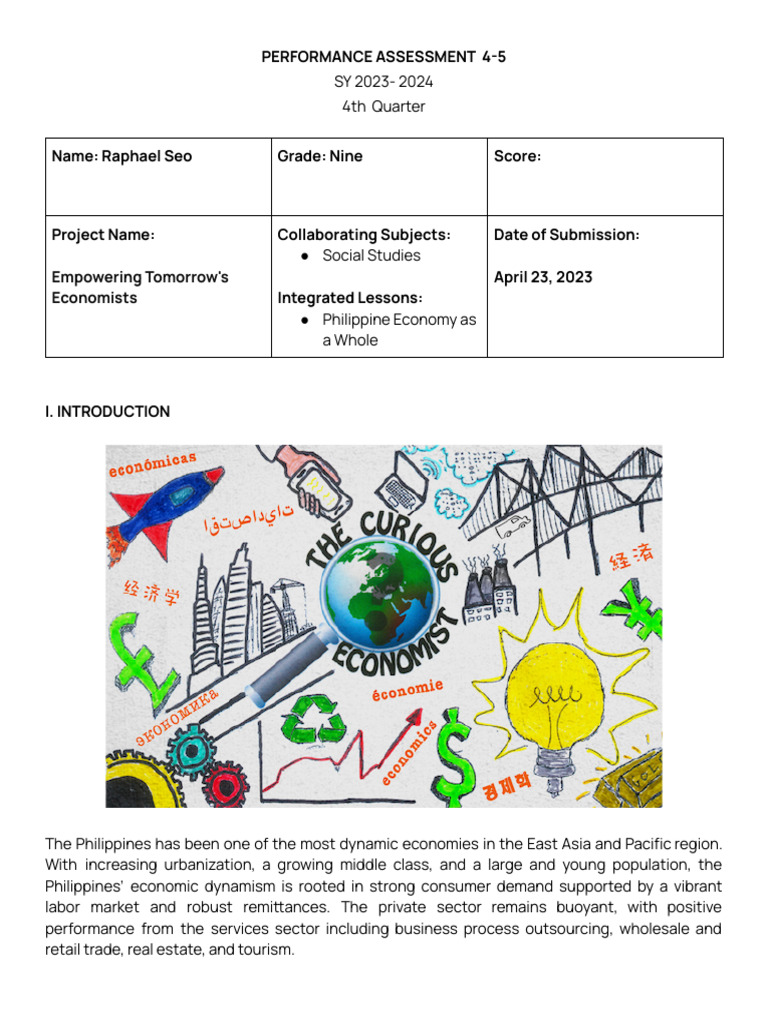 Raphael Seo q4 L Performance Assessment L Socstud | PDF | Economic Growth | Infrastructure