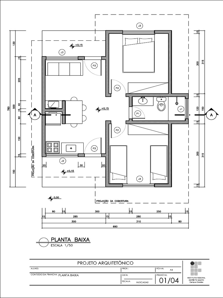 Projeto Base - Prancha 01 de 04 | PDF